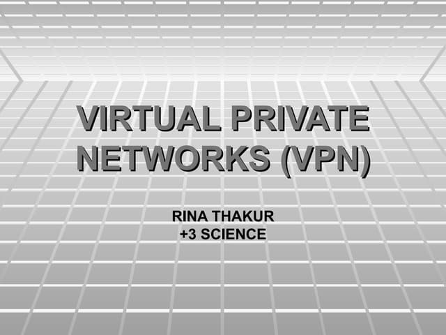 Virtual private network | PPT