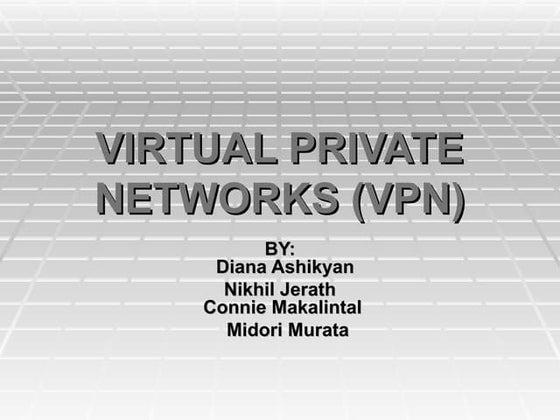 Virtual Private Networks (VPN) ppt | PPTX | Computer Networking | Computing