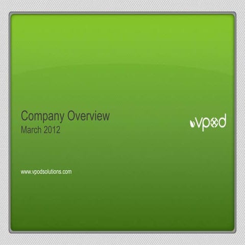 Vpod Overview March 2012 V5 | PPT