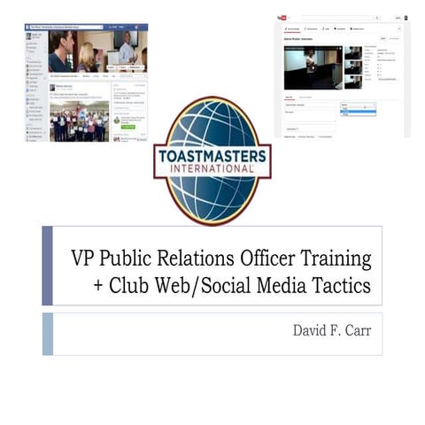 Toastmasters VP Public Relations Web and Social Media Strategy | PPTX