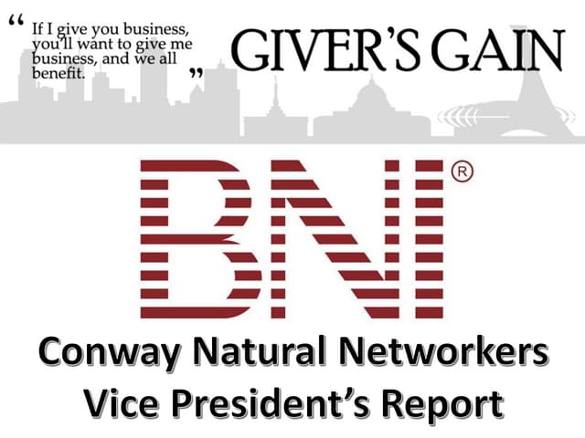 BNI Member Traffic Lights- How to get to green! | PPTX