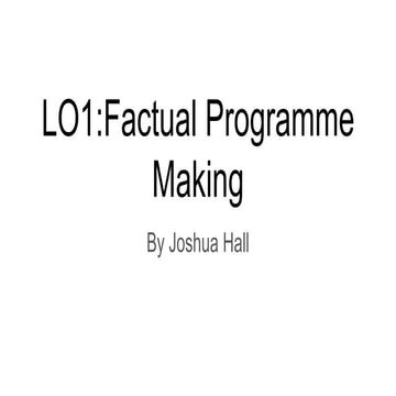 Factual programme review | PPTX