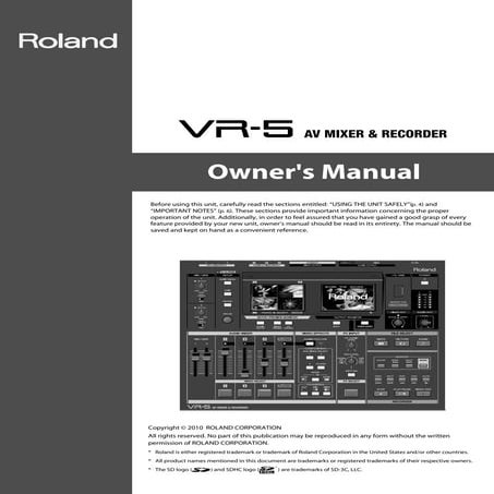 Vr5 manual e02 | PDF