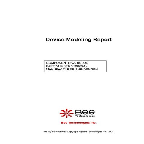 SPICE MODEL of VR60B(A) in SPICE PARK | PDF