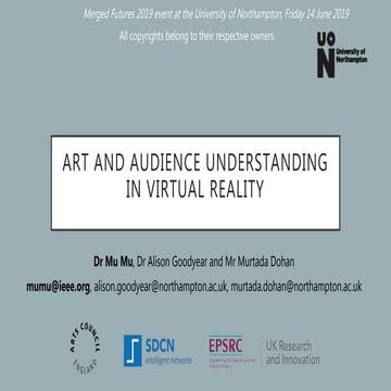 Art and Audience Understanding in Virtual Reality | PPTX