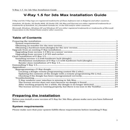 Vray install quick_1_5 | PDF
