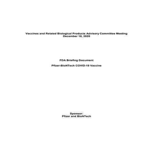 Vrbpac 12.10.20-meeting-briefing-document-fda (1) | PDF | Infectious ...