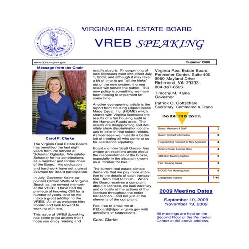 Vreb Speaking Summer 2009 Final | PDF