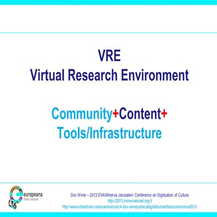 vre Virtual Research Environments for TU1204 | PPT
