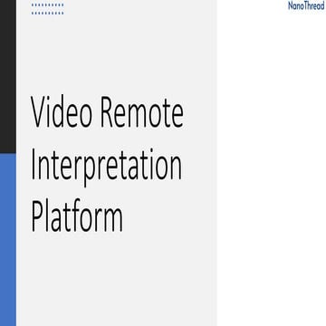 Video Remote Interpreting | PDF