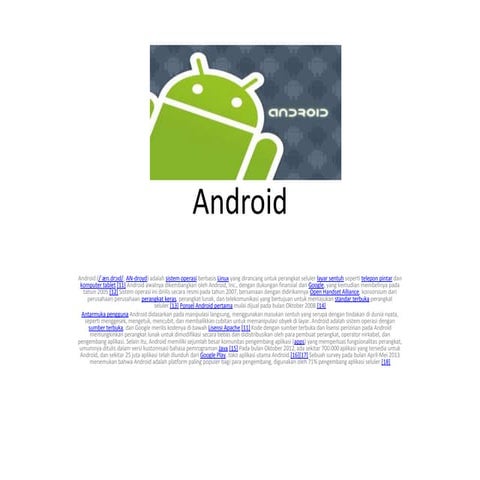 Sejarah Tentang android | PPTX