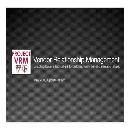 Vrm Overview May2008 | PDF