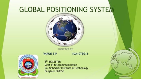 Presentation on GPS (Global Positioning System) | PPTX