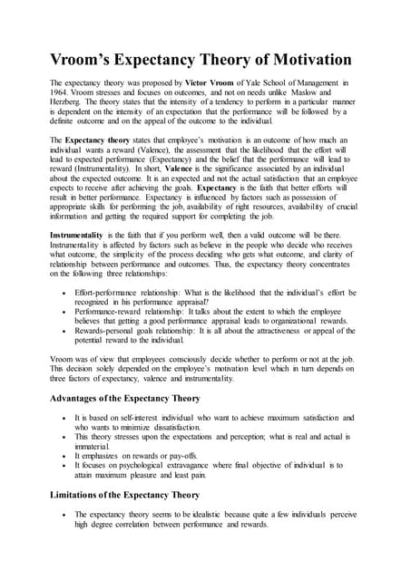 Expectancy theory | PPT