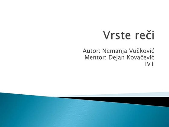Promenljive i nepromenljive vrste reci | PPT
