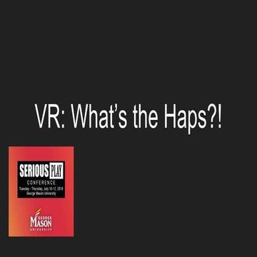 VR What's the Haps | PPT