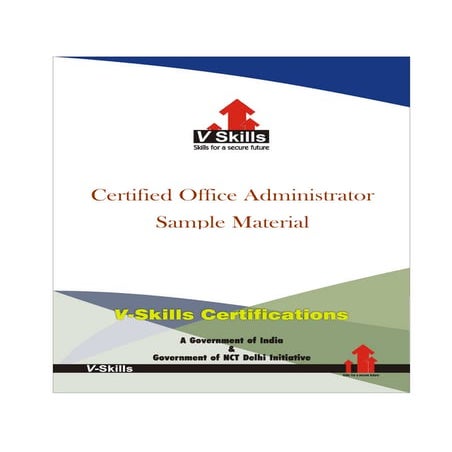 Vskills certified office administrator sample material | PDF