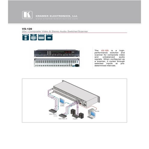 Kramer VS-120 | PDF | Digital Audio | Computer Software and Applications