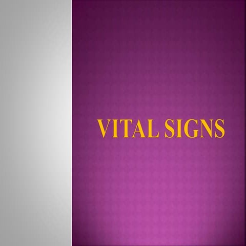 VITAL SIGNS FOR NURSING STUDENTS PPT 01 | PPTX | Heart and ...