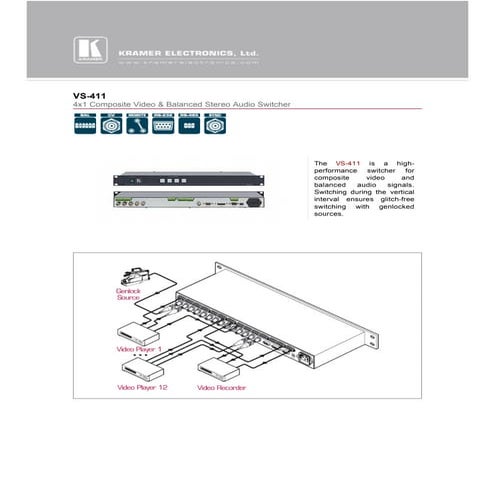 Kramer VS-411 | PDF | Digital Audio | Computer Software and Applications
