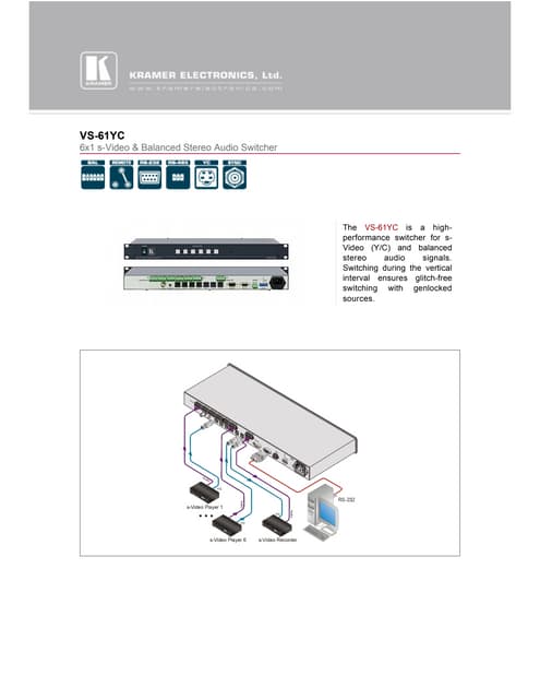 Kramer VS-401YC | PDF | Digital Audio | Computer Software and Applications