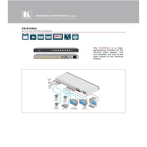 Kramer VS-81-HDXL | PDF