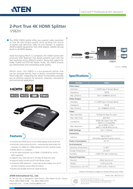 HDMI video transmitter | PDF | Computer Peripherals | Computing