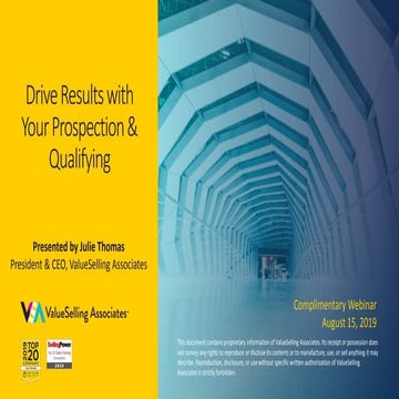 Drive Results with Your Prospecting & Qualifying | PDF