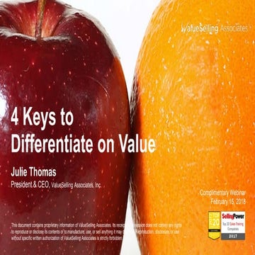 4 Keys to Differentiate on Value | PDF