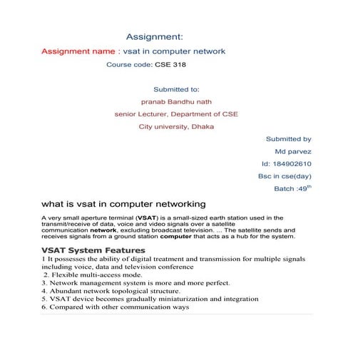Vsat In Computer Network Pdf Internet Computing