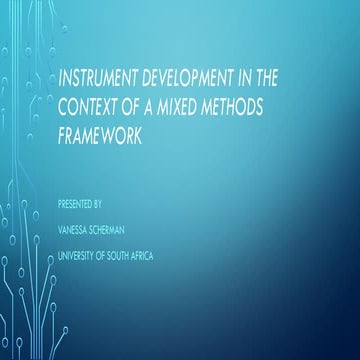 Applied Introduction to Mixed Methods Framework | PPTX