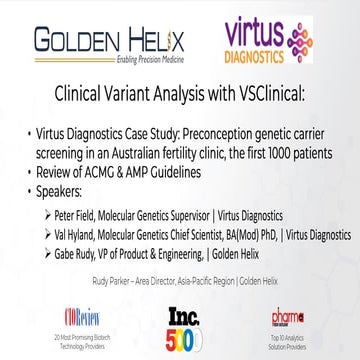 Clinical Variant Analysis with VSClinical: Virtus Diagnostics Case ...