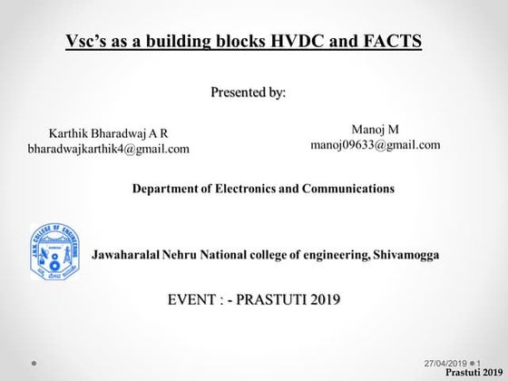 HIGH VOLTAGE DISTRIBUTION SYSTEM(HVDS). | PDF