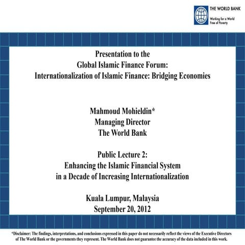 Internationalization of Islamic Finance: Bridging Economies | PPTX