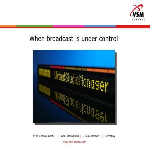 Vsm Control - General Product Description V02 | PPT
