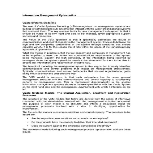 VSM model student information systems | PDF