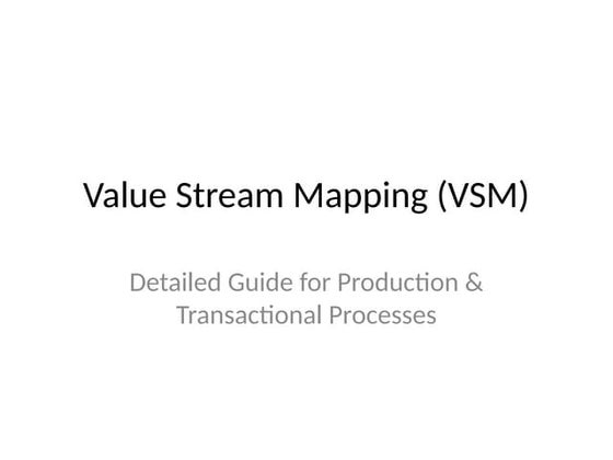 value stream mapping | PPTX