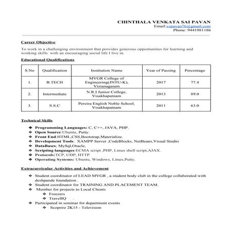 vspavan resume | PDF