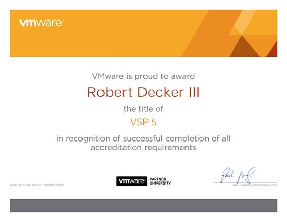 Robert Decker presentations