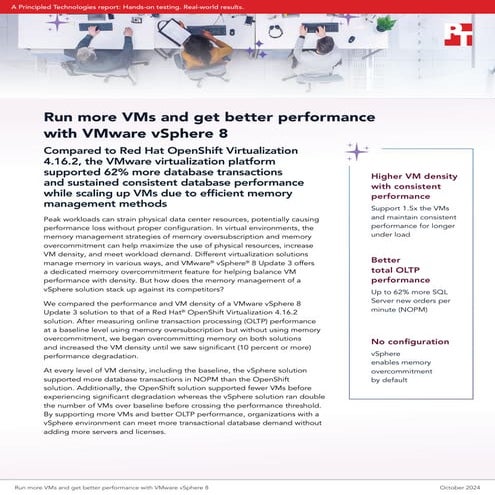 Run more VMs and get better performance with VMware vSphere 8 | PDF