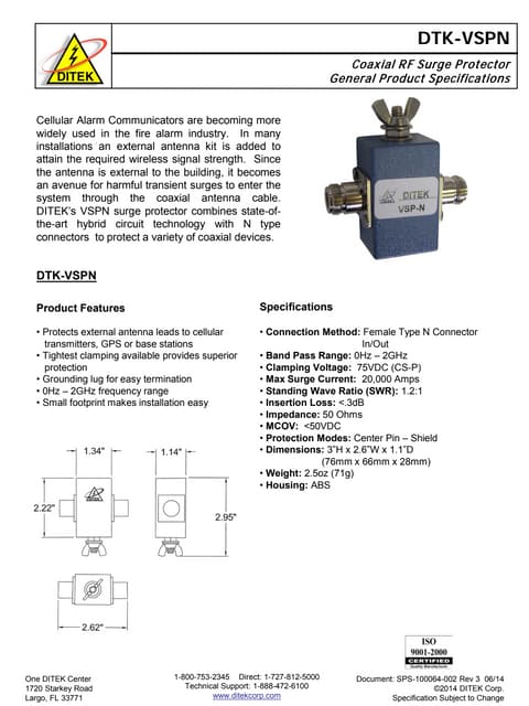 Ditek TSS4 Data Sheet | PDF