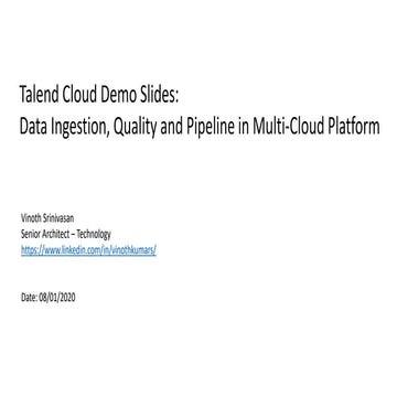 VS Talend Cloud Demo Slides | PDF
