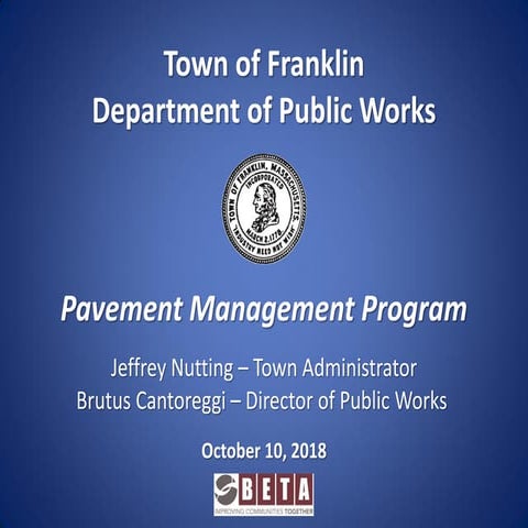 Franklin Pavement Management Presentation | PDF