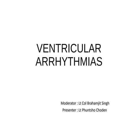 Ventricular arrhythmias | PPT