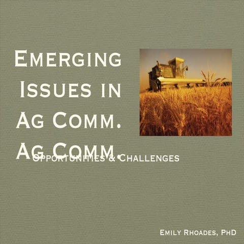 History of Agricultural Communications | PPTX