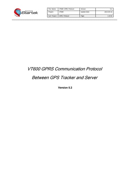 Vt600 ota gprs protocol | PDF