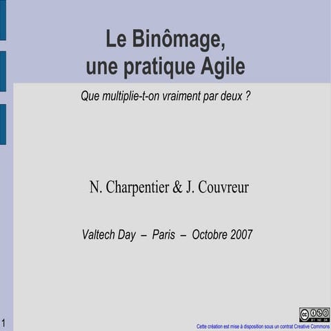 Nicolas Charpentier presentations