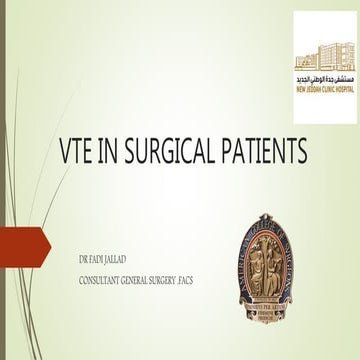Vte in surgical patients | PPTX