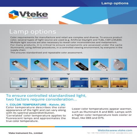 Vteke color matching lamps | PDF