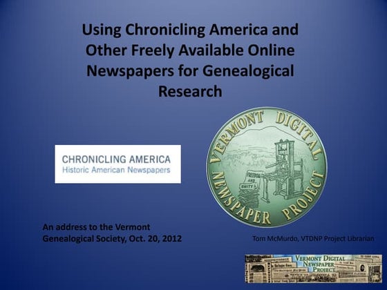Chronicling America: Using Historic Newspapers in the Classroom & for ...